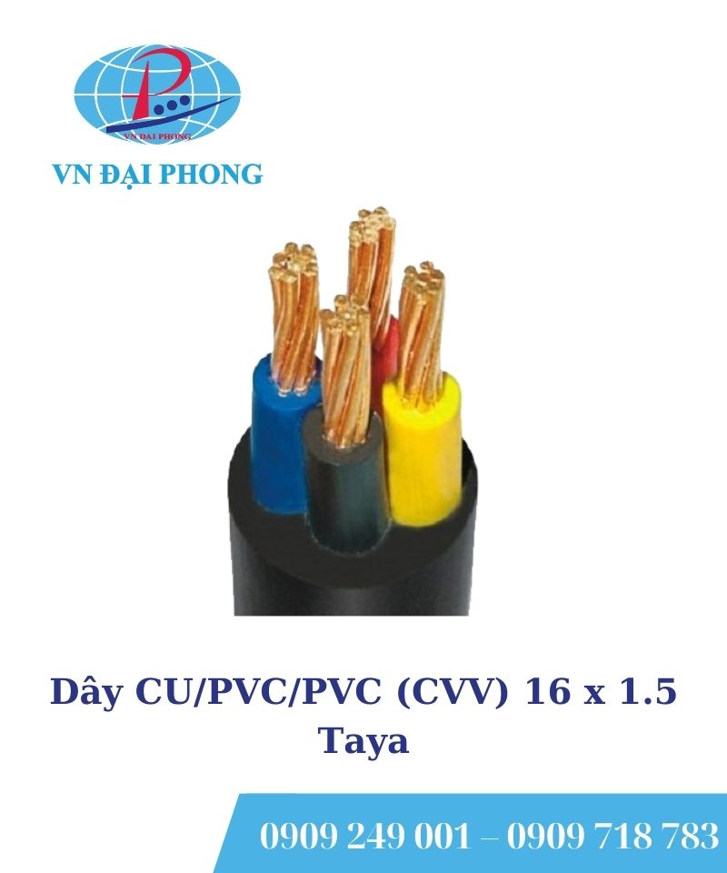 Dây cáp Taya CU/PVC/PVC (CVV) 16 x 1.5 - Thiết Bị Điện VN Đại Phong