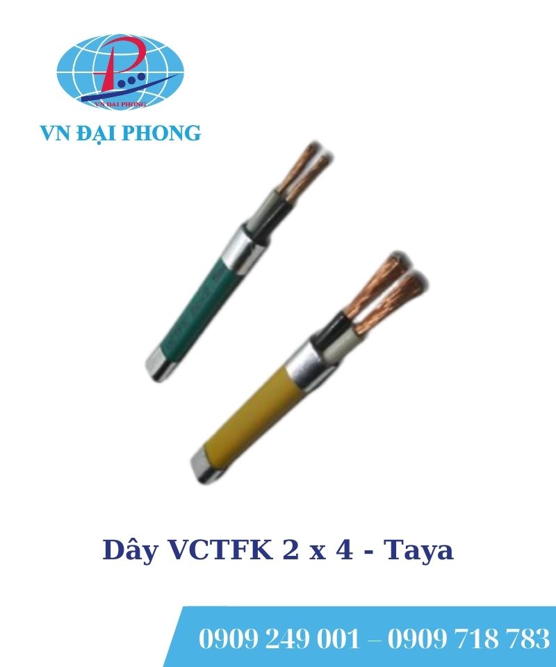 Dây cáp Taya VCTFK 2 x 4 - VN Đại Phong