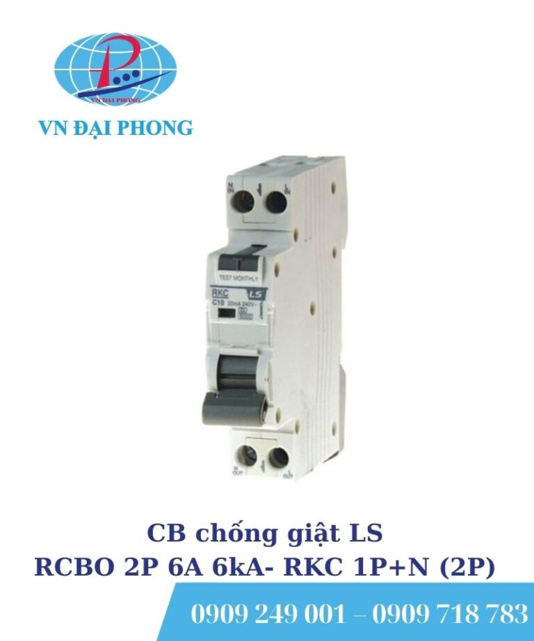 CB chống giật LS RCBO 2P 20A 6kA- RKC 1P+N (2P) - Thiết Bị Điện VN Đại Phong