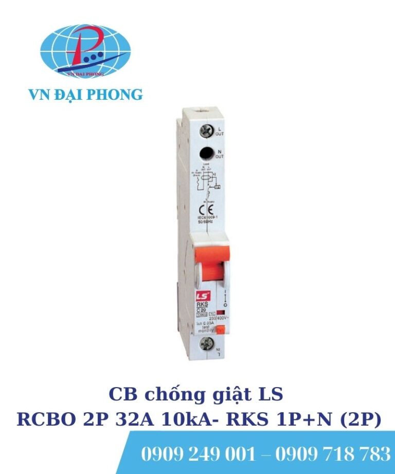 CB chống giật LS RCBO 2P 20A 6kA- RKC 1P+N (2P) - Thiết Bị Điện VN Đại Phong