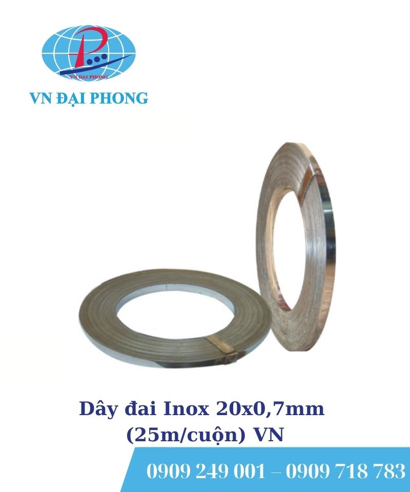 Dây đai Inox 20x0,7mm (25m/cuộn) VN - Thiết Bị Điện VN Đại Phong