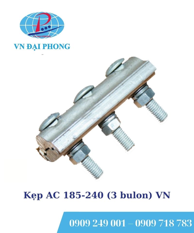 Kẹp AC 185-240 (3 bulon) VN - Thiết Bị Điện VN Đại Phong